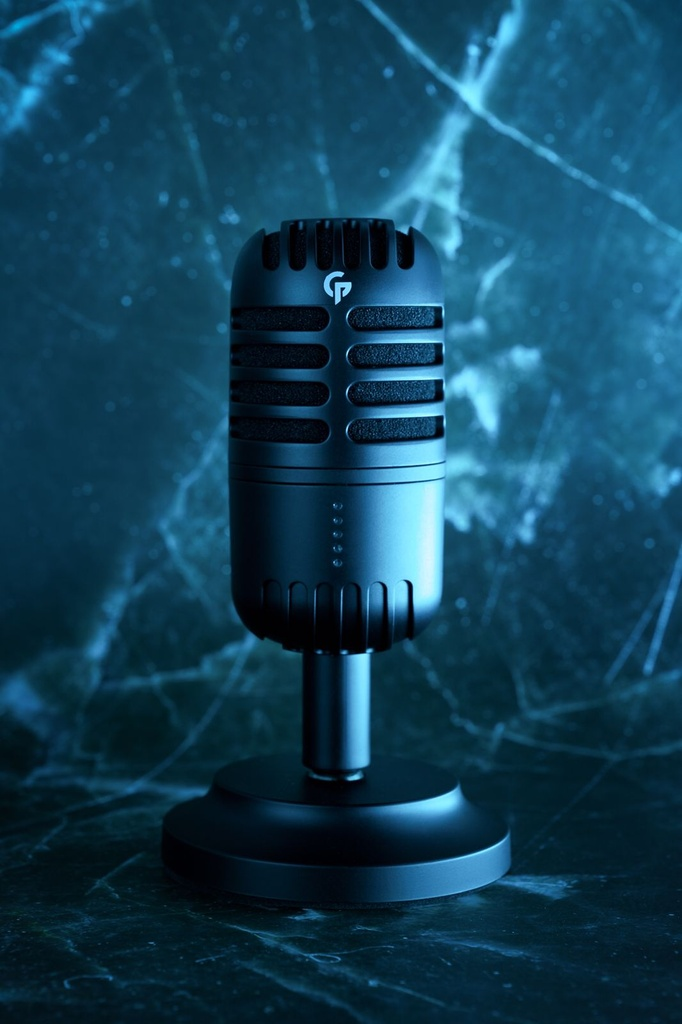 Porodo Gaming Basic Cardioid Microphone with Fixed Stand | Clear and C