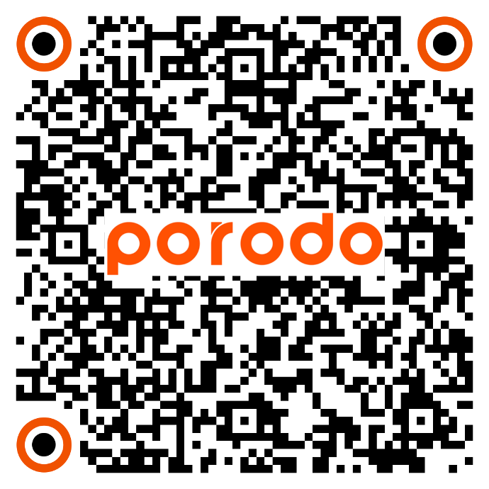 Porodo Android TV Box: 1080P, 2GB RAM, 8GB ROM, 4K Support - Black