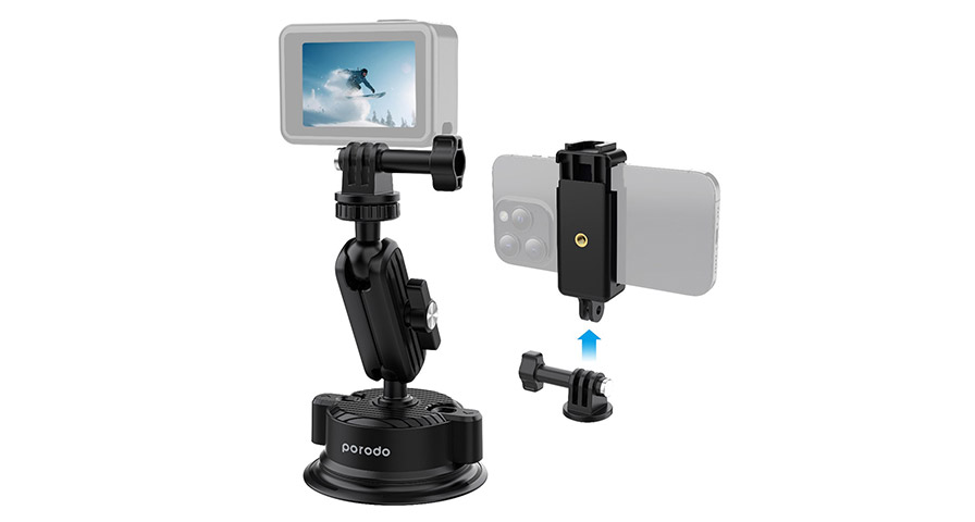 Porodo Phone & Camera Mount: Indoor & Outdoor Use