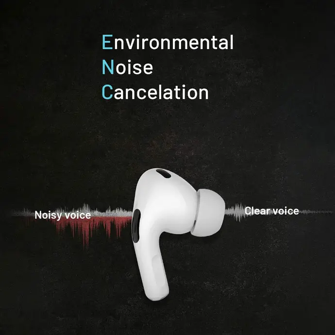 Porodo Blue Earbuds Pro2 Touch Display - ANC + ENC