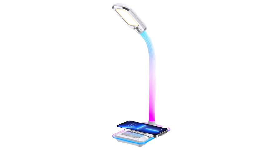 Porodo Gaming E-Sports Desk Lamp with Charging Base - White