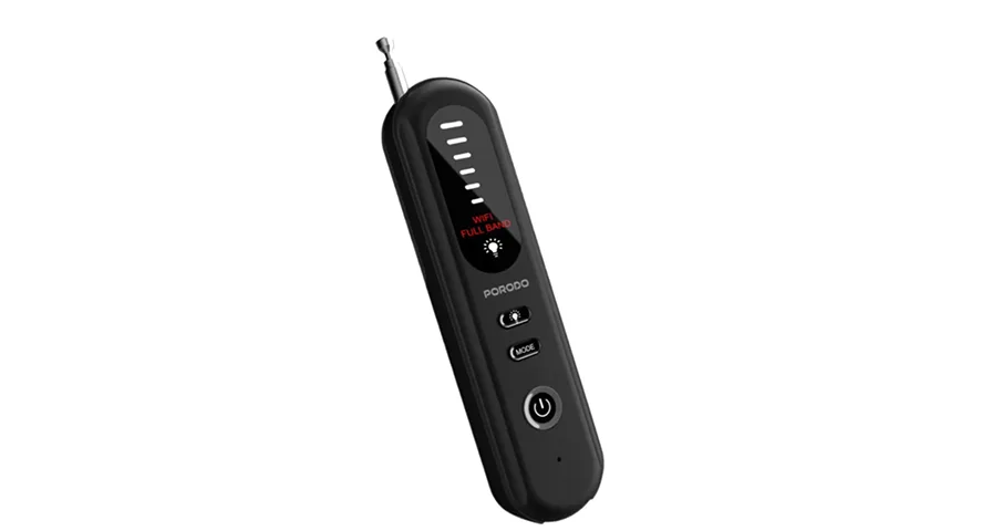 Porodo Spy Guard Wireless Signal & Camera Detector - Black