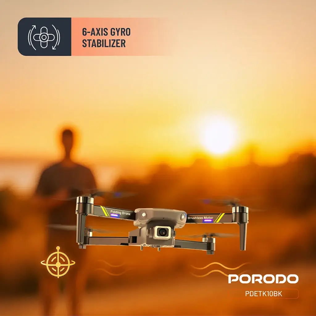 Porodo Aero View Drone - Black